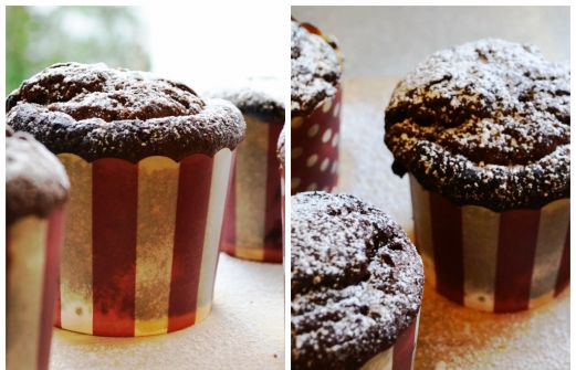 Συνταγή: Χιονισμένα muffins σοκολάτας!
