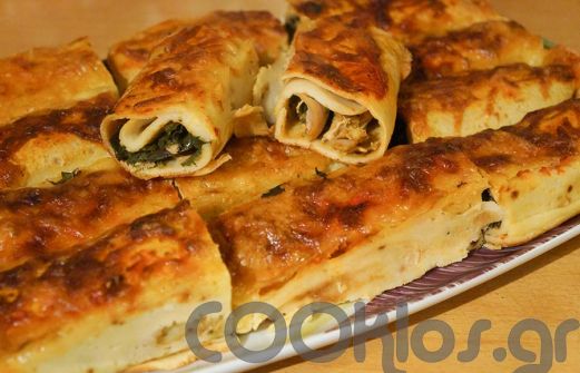 Συνταγή: Κρέπες με σπανάκι και κοτόπουλο
