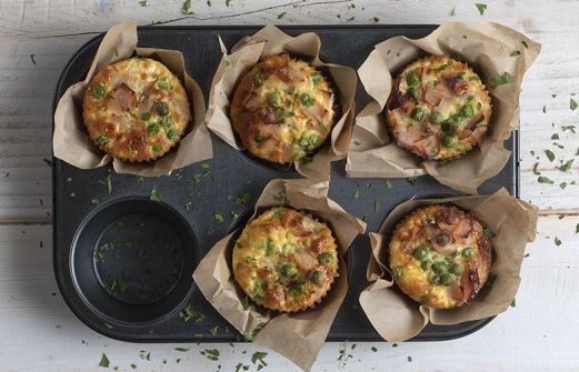 Συνταγή: Muffins με γαλοπούλα και αρακά